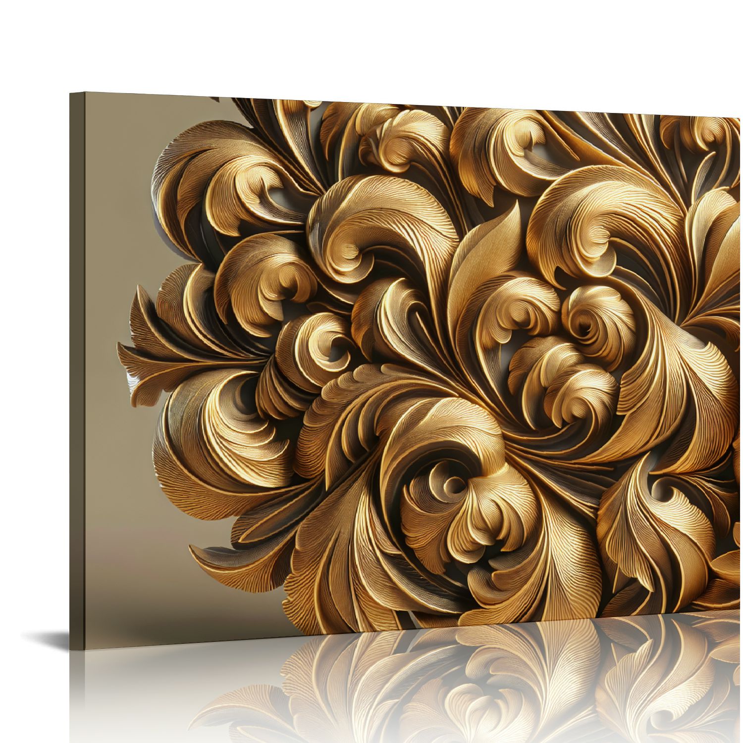 Lingy Large Modern Canvas Wall Art Prints Gold Fish Gold Butterfly and ...