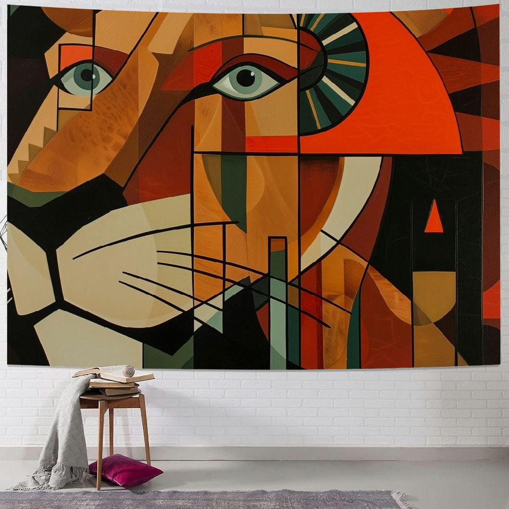 Lingy Majestic Lion Wall Hanging - A Majestic and Domineering Tapestry ...