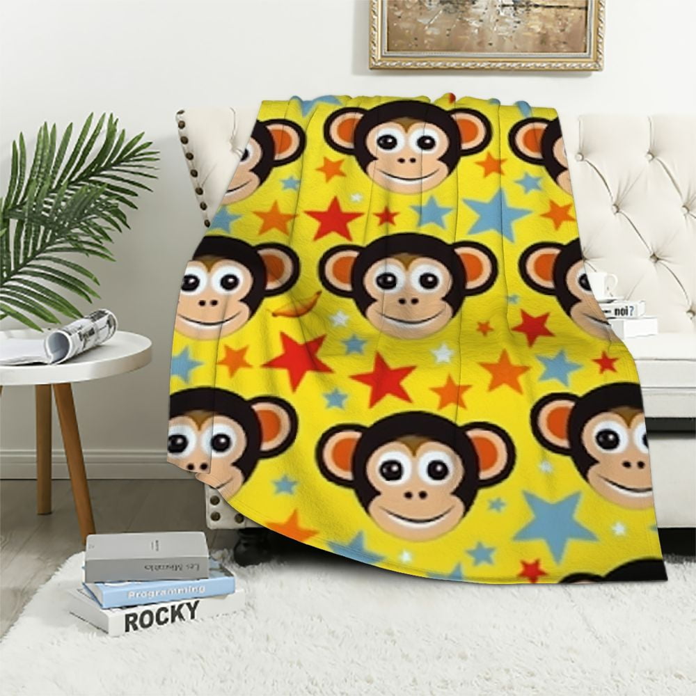 Lingy Monkey Blanket-Monkey Gift for Boys Girls Monkey Lovers-Cute ...