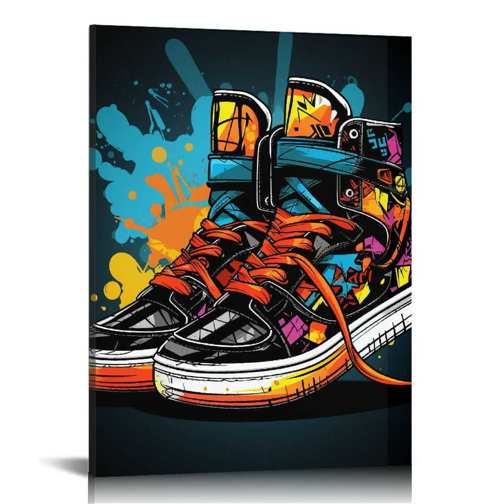 Lingy Multi Panel Graffiti Canvas Wall Art - Graffiti Pop Street Art ...
