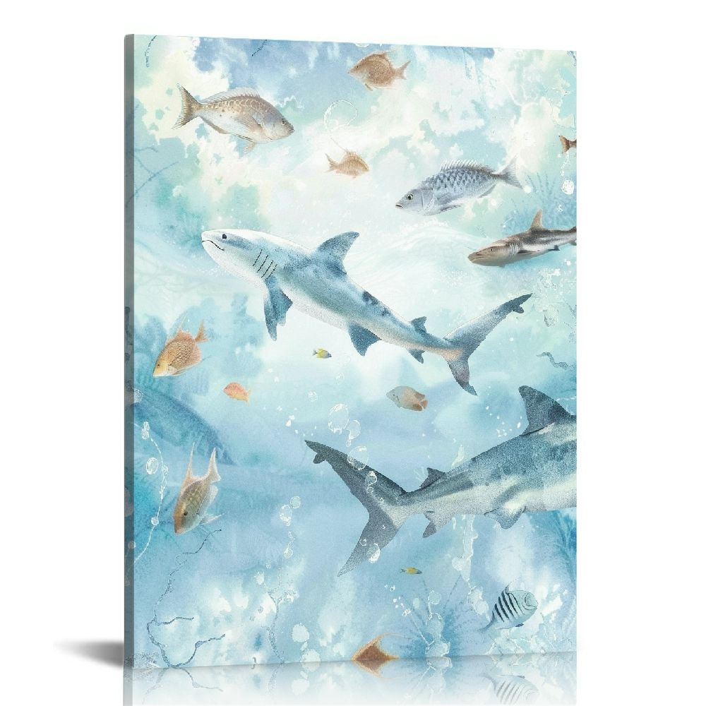 Lingy Ocean Animals Sea Life Nursery Wall Decor Kids Bathroom Decor ...