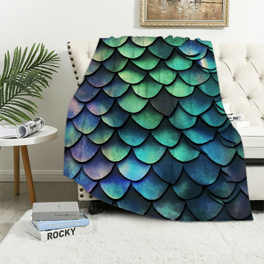 Lingy Reptile Skin Throw Blanket 3D Seamless Texture of Dragon Scales ...
