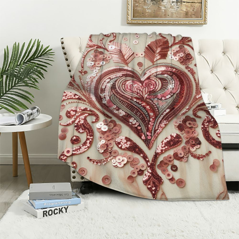 Lingy Rose Gold Colored Leopard Print Blanket,Cheetah Print Sherpa ...