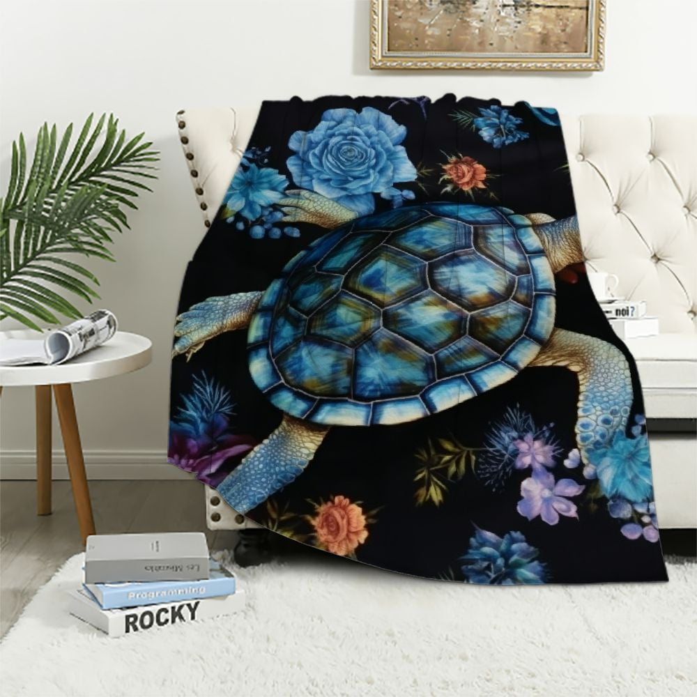 Lingy Sea Turtle Blanket for Girls Women Super Soft Cozy Warm Ocean Sea ...