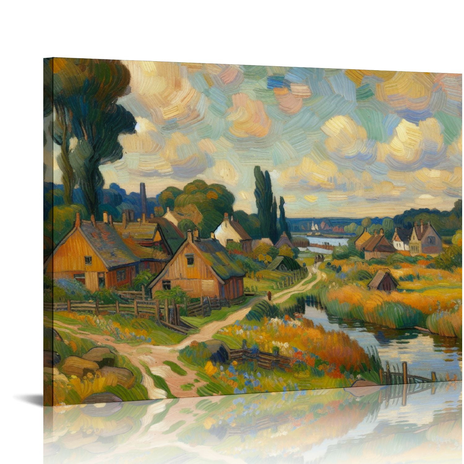 Lingy Vincent Van Gogh's Houses in Auvers Reproduction Canvas Prints ...