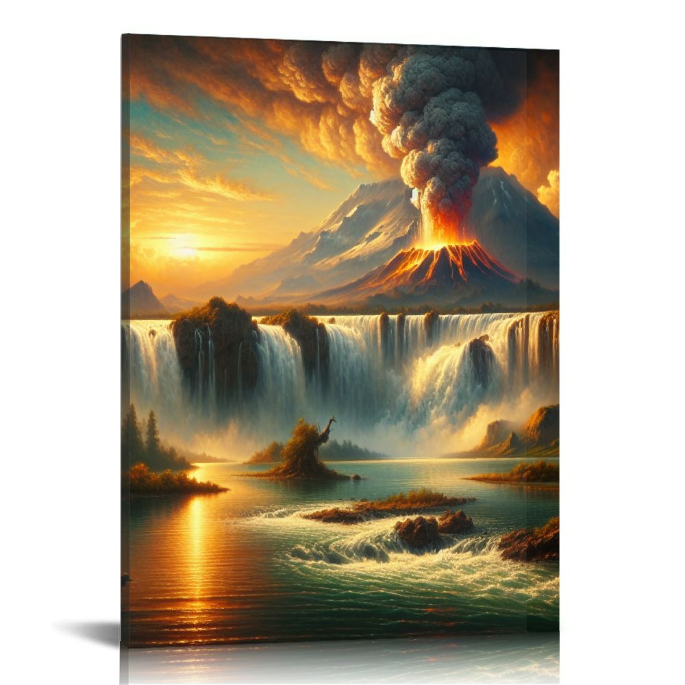 Lingy Vintage Reproduction American Art Sunset Canyon Cotopaxi Poster ...