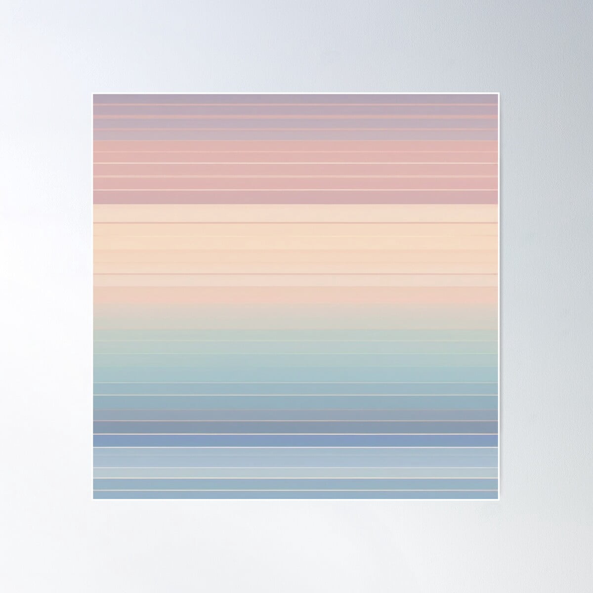Linier Pattern Color Block Pastel Tone Poster Wall Art, Modern Wall ...
