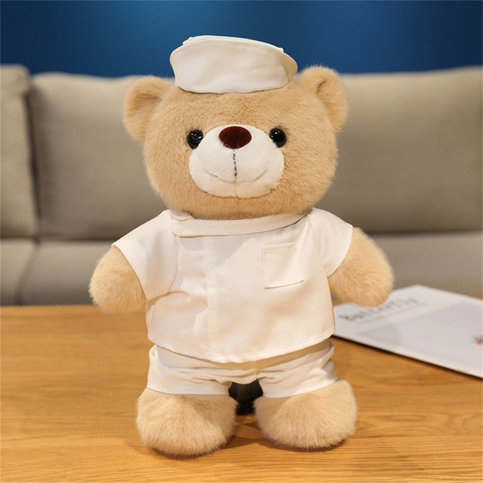 Linisme Teddy Bear Plush Toys, 11.8" White Nurse Uniform Teddy Bear Stuffed Animal Plushies ...
