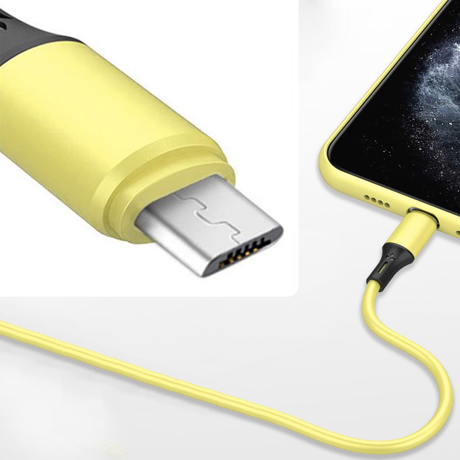 Linjieee 1.8m Silicone Data Cable Mobile Phone Color Fast Charging Line ...