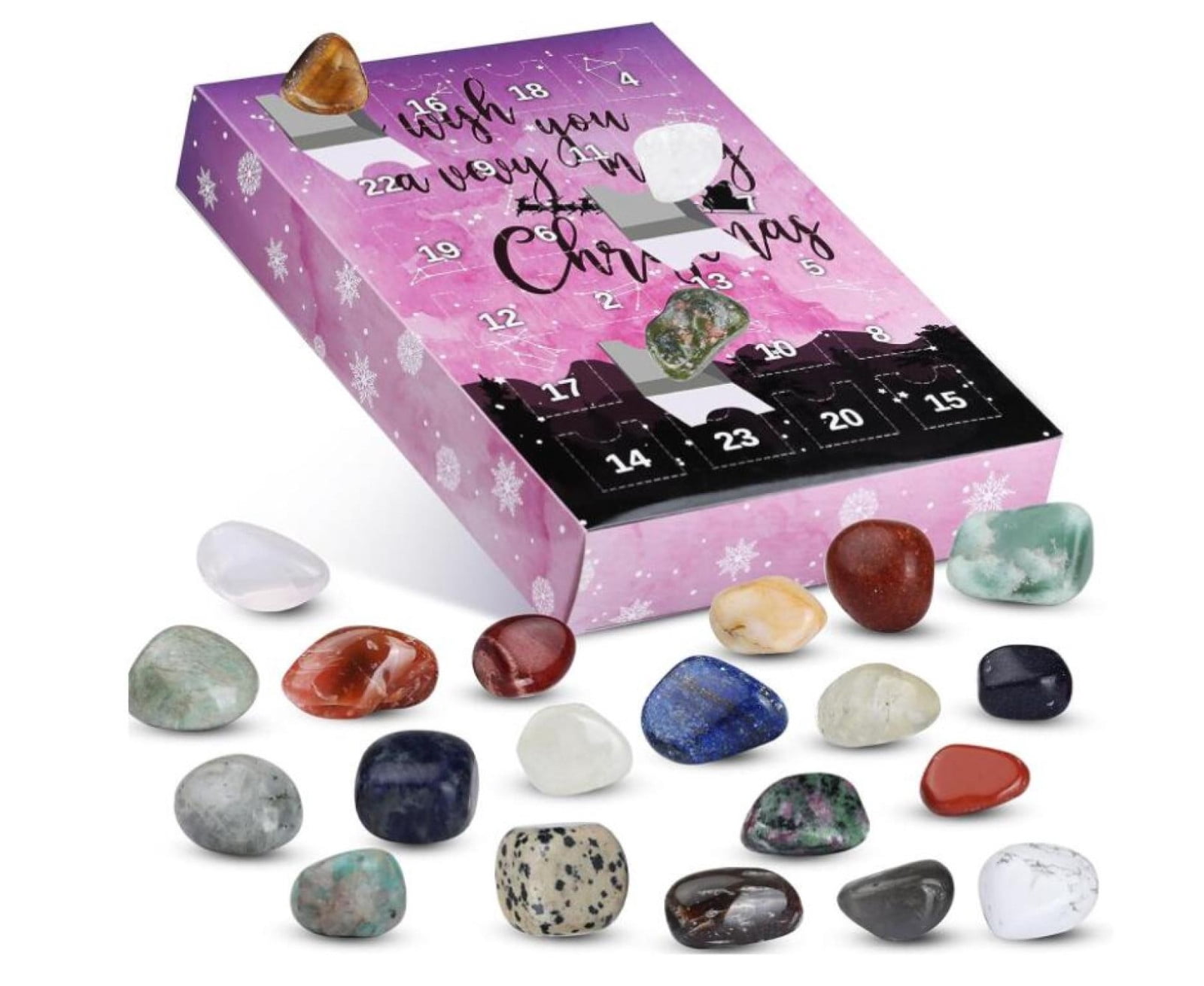Linjieee Advent Calendar 2024 24 Days Natural Stone & Christmas ...