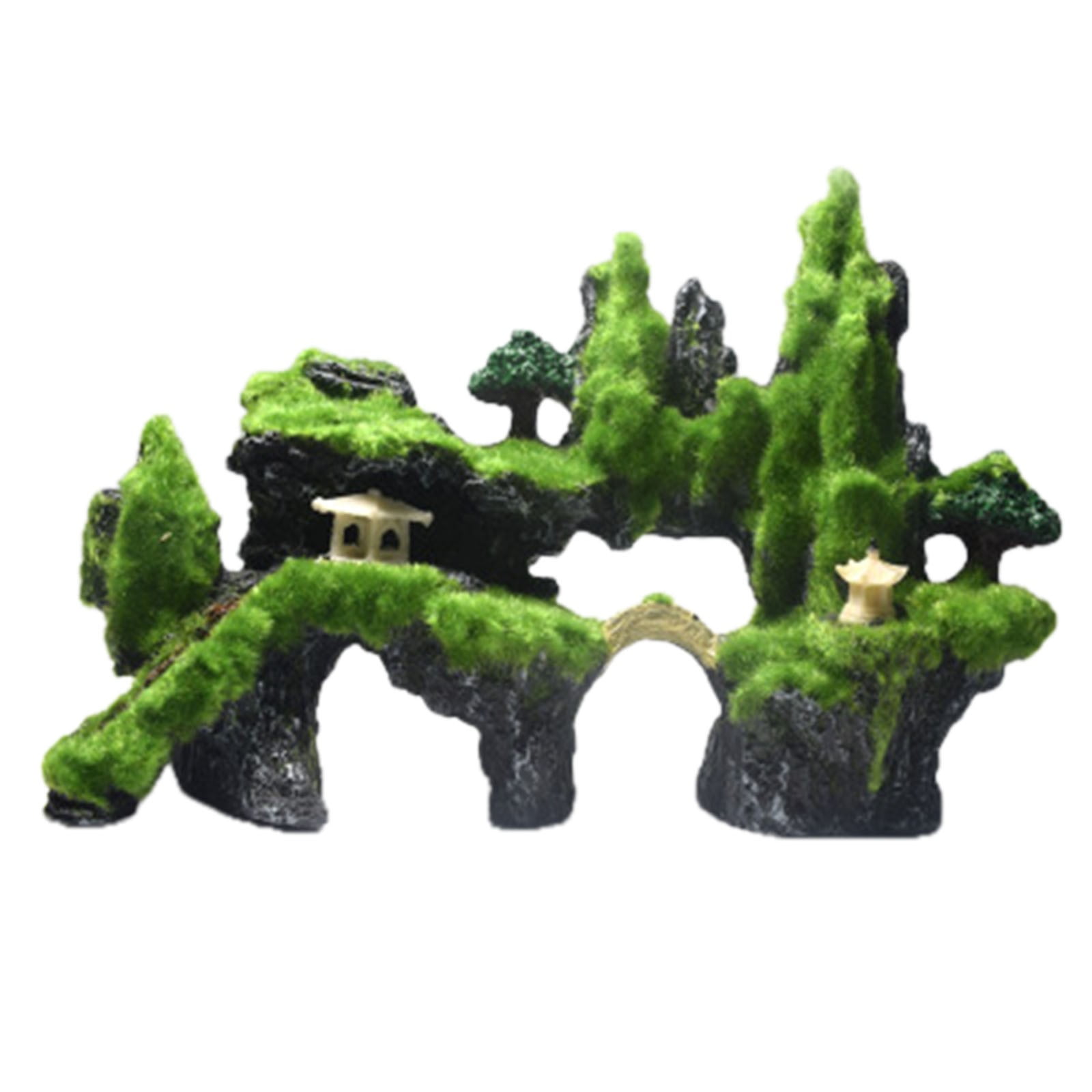 Linjieee Fish Tank Decoration Flocking Resin Crafts Decoration Of ...