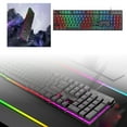 Linjieee Glowing Wired Gaming Keyboard With Chicken Dinner Key For PC ...