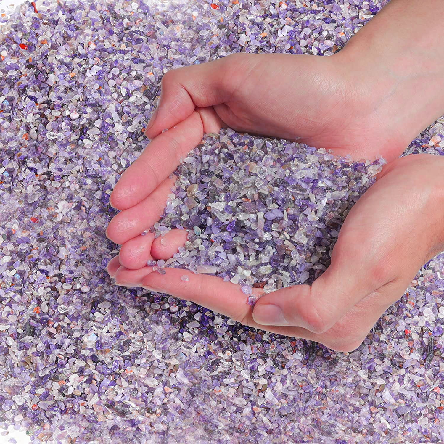 Linjieee Irregular Shaped Gravels Pebbles Healing Stones, DIY Polished ...