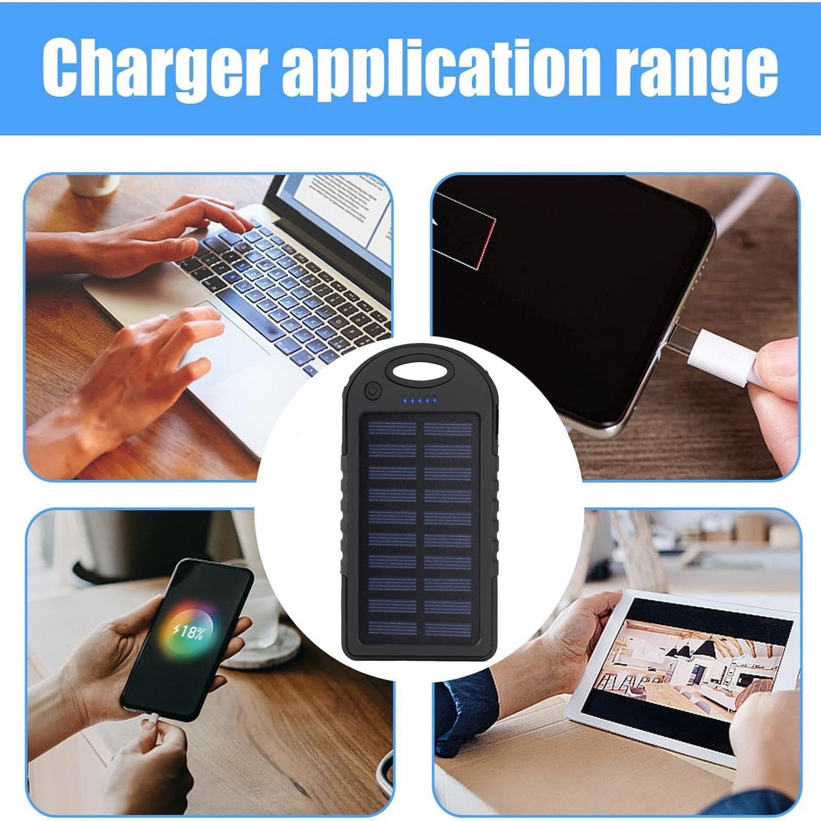 Linjieee " Outdoor Companion: 5000mAh Solar Power Bank Charge Your Cell ...