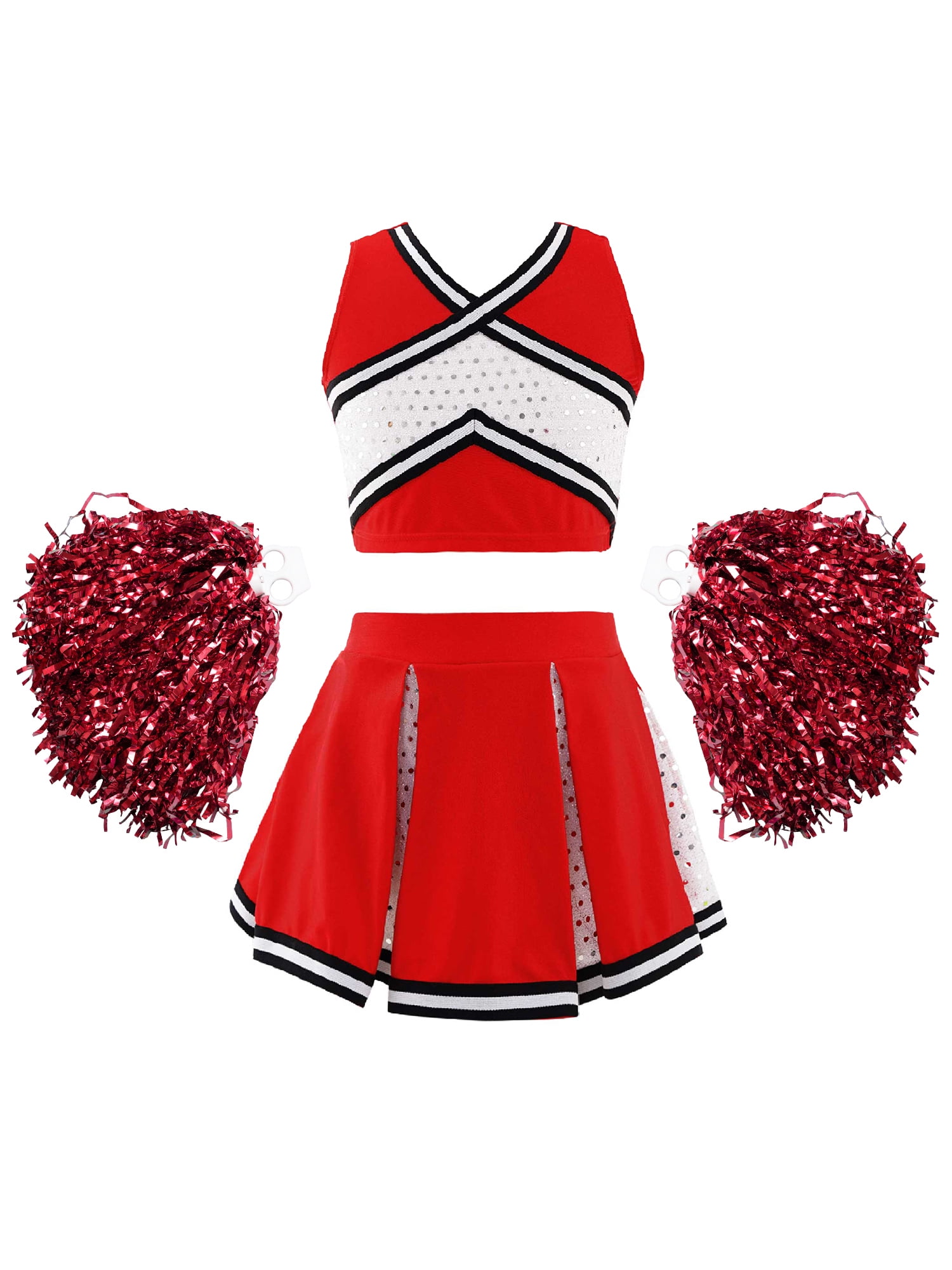 Linjinx Girls Cheer Leader Cheerleading Uniform Festival Birthday Party ...