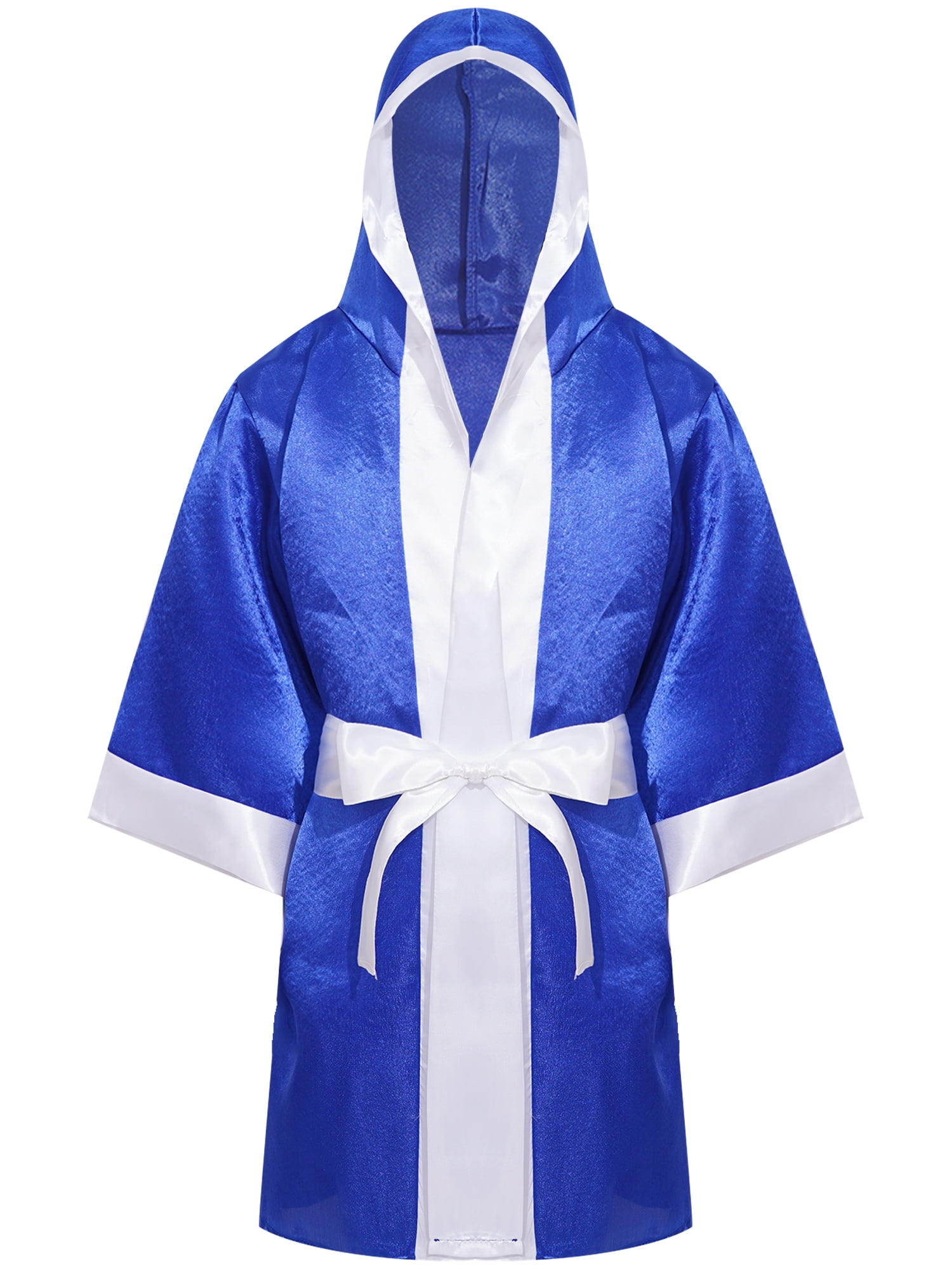 Linjinx Kids Boys Boxing Costume Hooded Boxer Robe with Belt Set Boxing ...