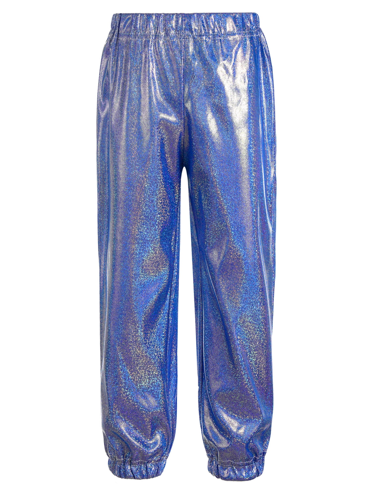 Linjinx Kids Girls Dance Pants Shiny Metallic Trousers Sparkle ...