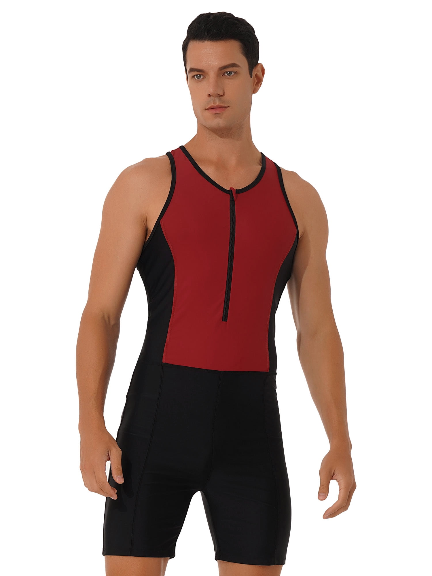 Linjinx Mens One Piece Tank Unitards Sleeveless Workout Athletic ...