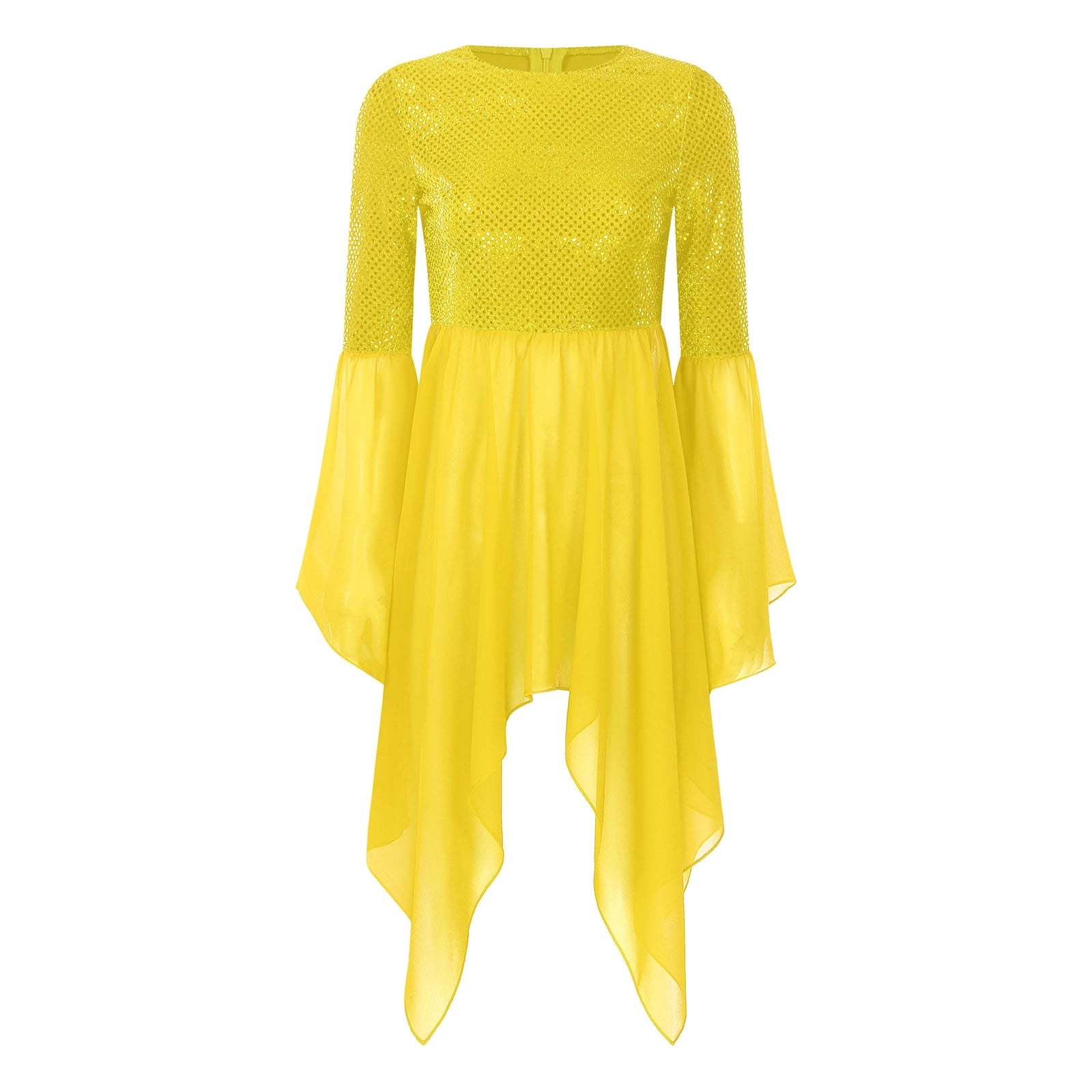 Linjinx Women Sequin Liturgical Praise Dance Tunic Asymmetrical Worship ...