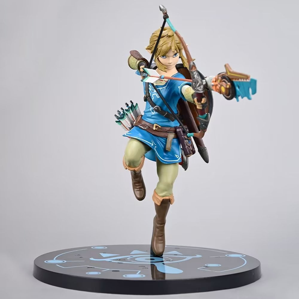 Link Anime Figure Zelda Master Sword Archery Scene Gift Link Figure ...