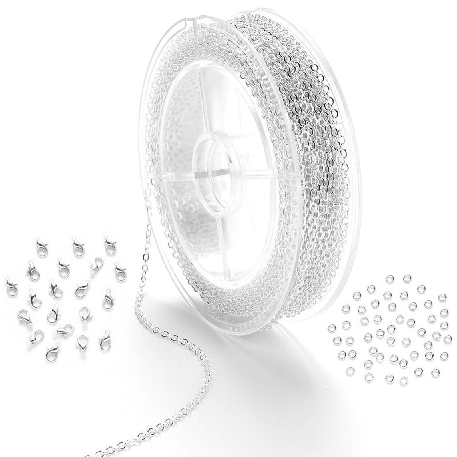 Link Chain Spool with 4mm Jump Ring and Lobster Clasps for Craft DIY ...