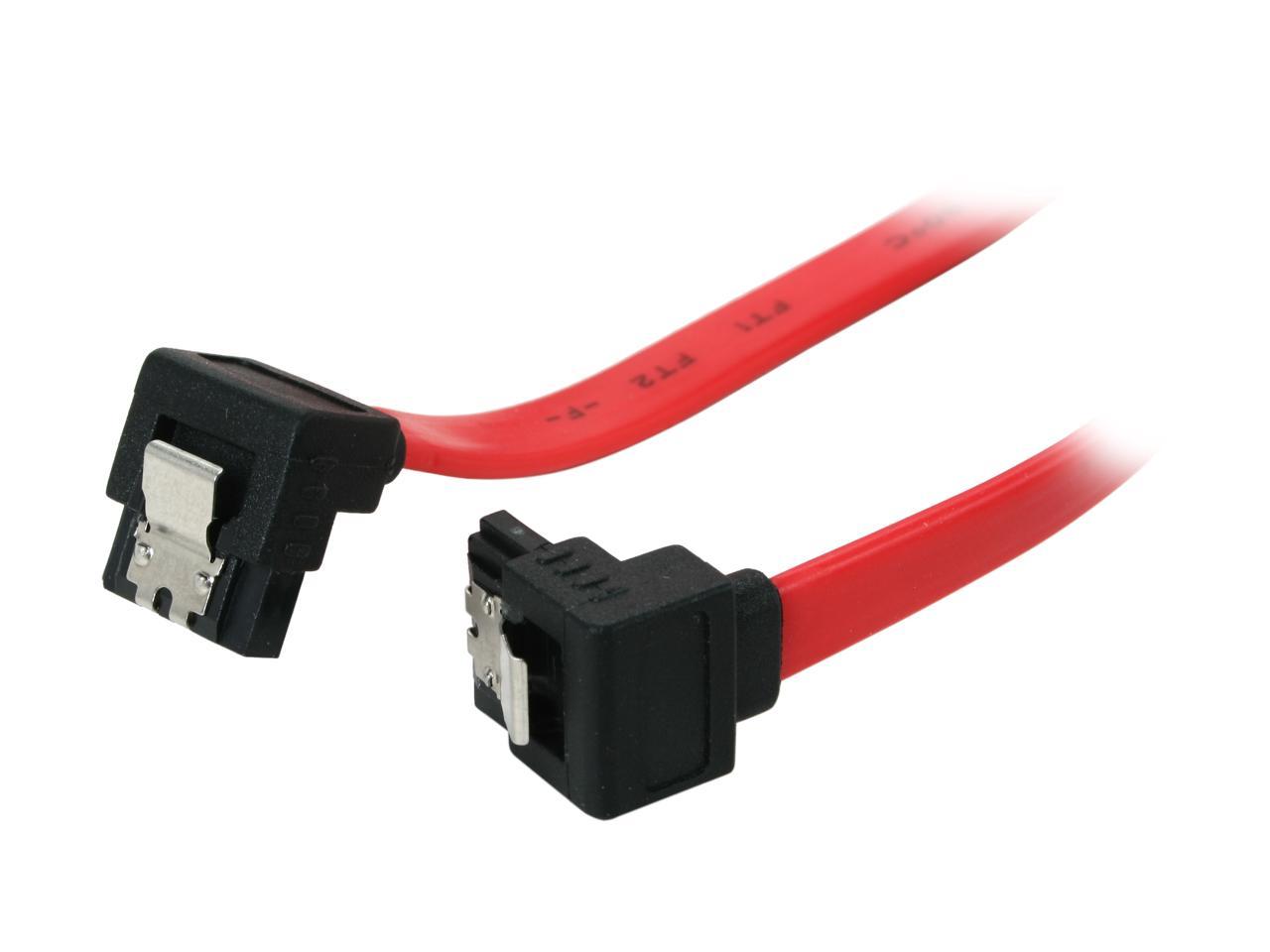 Link Depot SATA3L-1R 3.28 ft. (1m) SATA III Flat Cable with L-Angled to ...