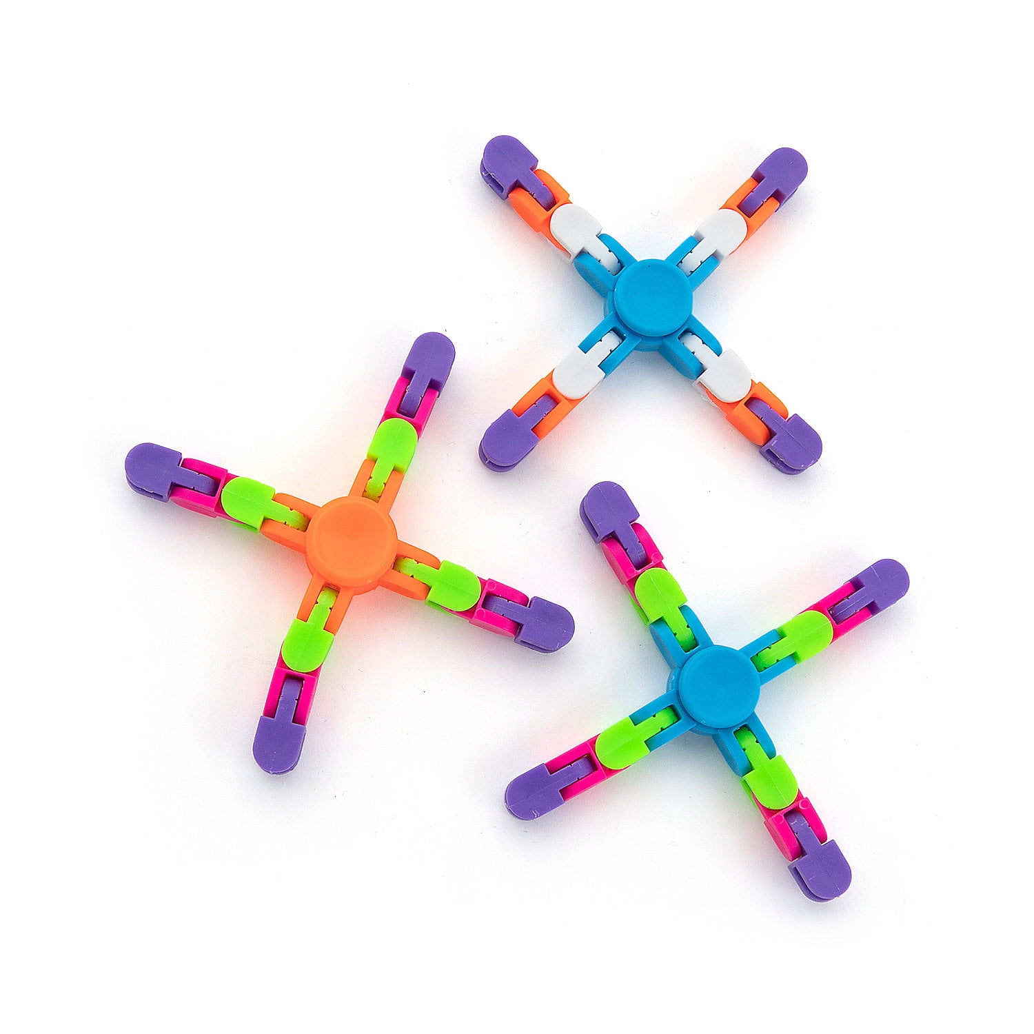 Fun Express Link Fidget Spinners, Sensory Toy for Kids, Plastic Spinner ...