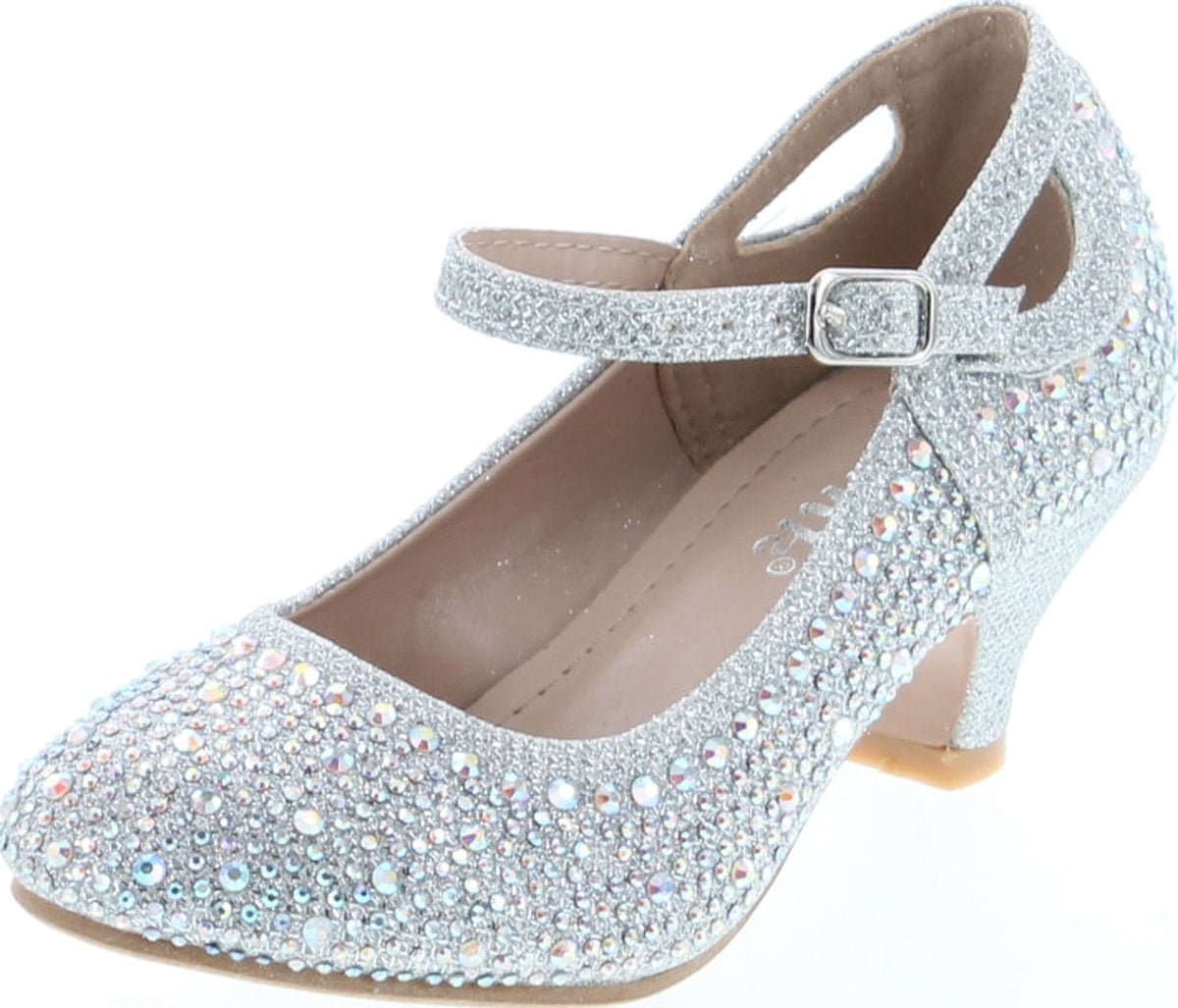 Link Jemma-02K Girls Youth Pageant Jewel Rhine Stone Mary Jane High ...