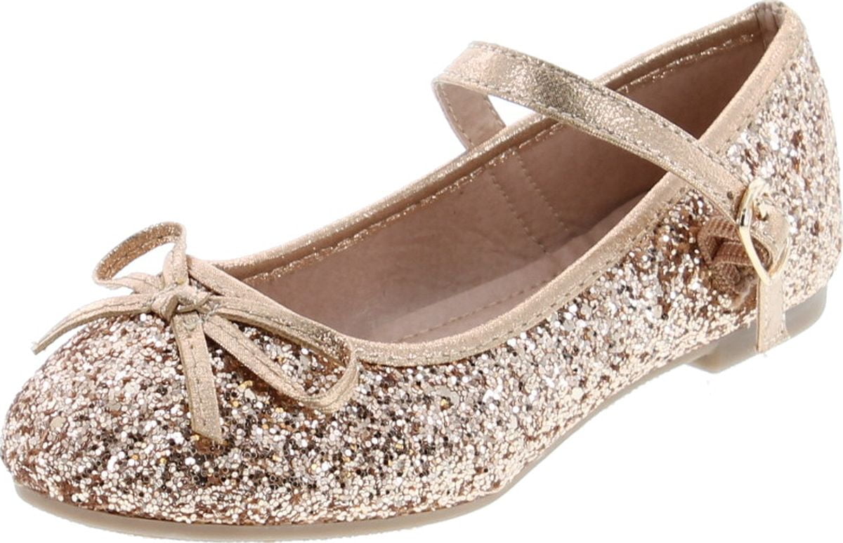Link Marina-36K Girl's Glitter Bow Ballerina Party Dressed Flat Mary ...