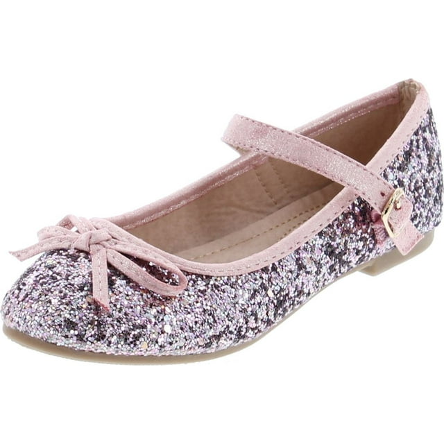 Link Marina-36K Girl's Glitter Bow Ballerina Party Dressed Flat Mary ...