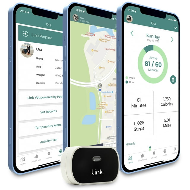 Link My Pet GPS Dog Tracker & Activity Monitor with Training Tools ...