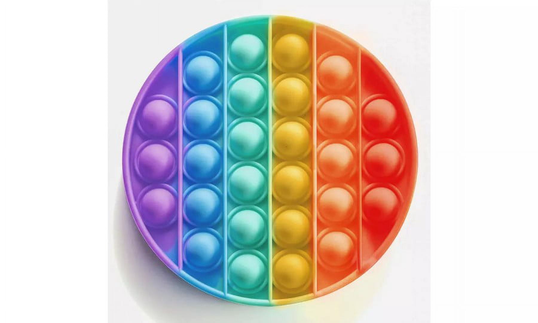 Link Rainbow Bubble Popper Sensory Fidget Toy Silicone Stress Reliever Toy Autism Special Needs