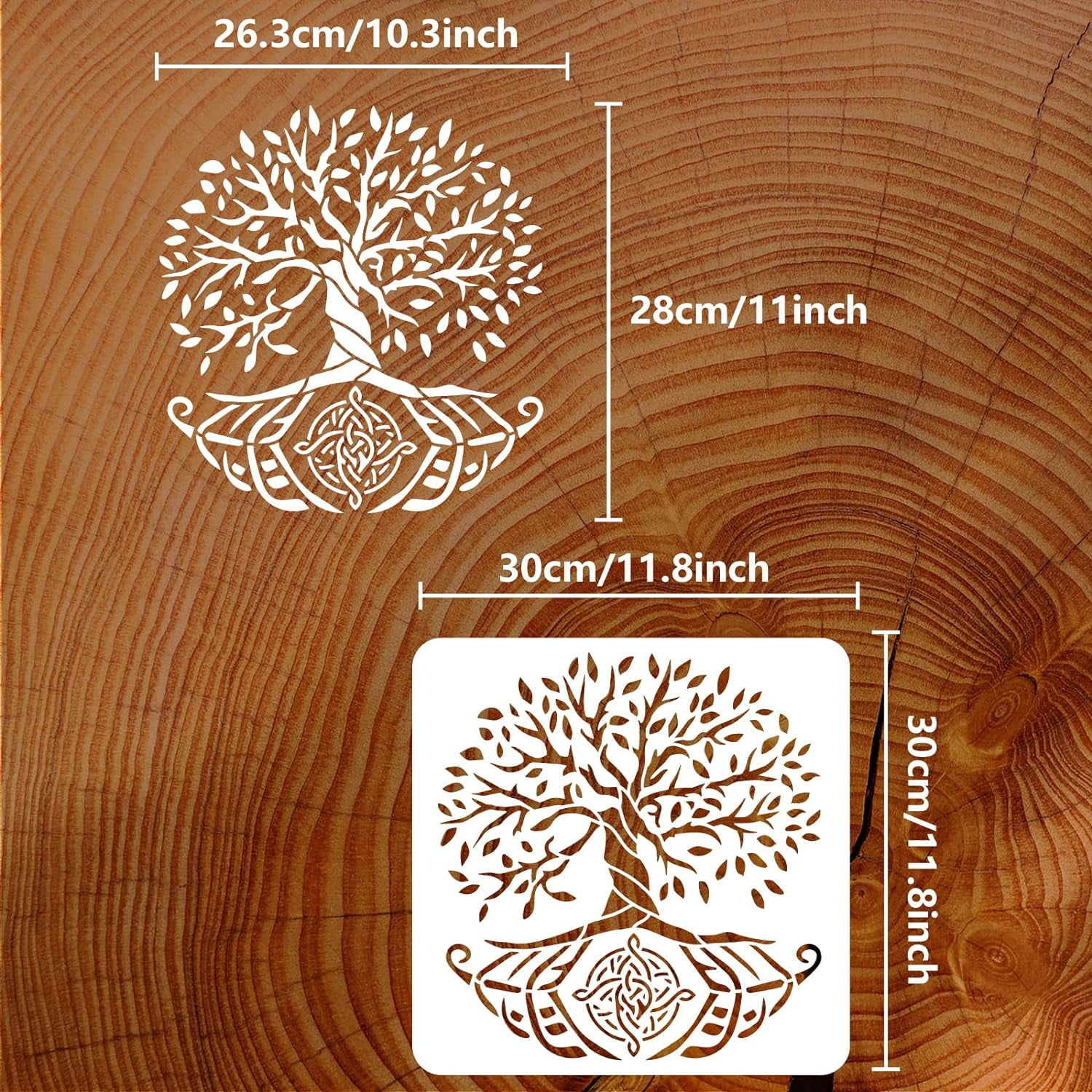 Link Tree Of Life Painting Stencil 11.8x11.8inch Celtic Life Tree ...