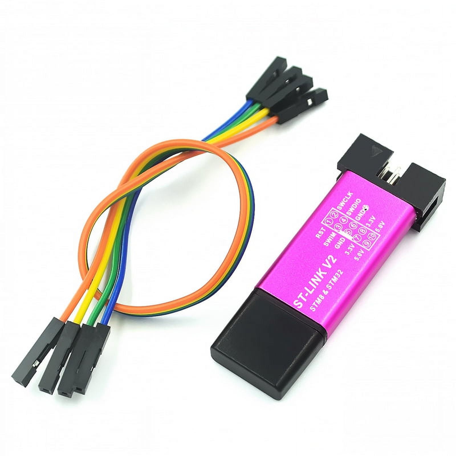 Link V2 Mini STM8 STM32 Simulator Download Programmer Programming with Cover Cable (Random Color ...