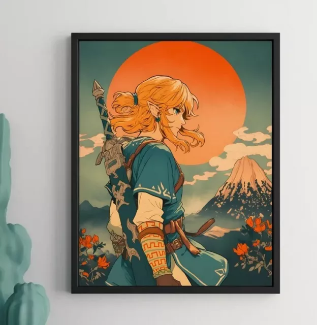 Link From Zelda Tears Of The Kingdom, Japanese Tapestry, Botw, Legend ...