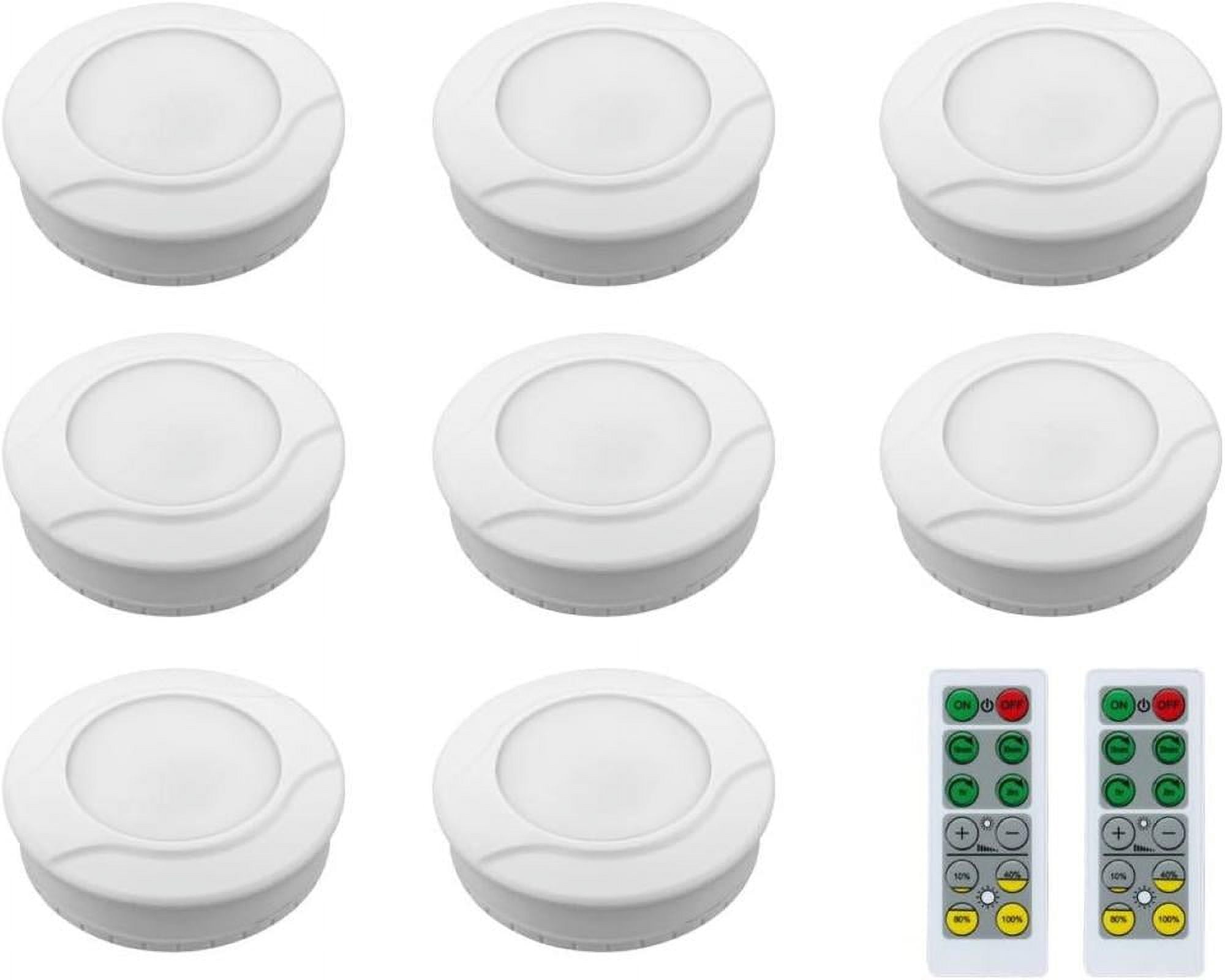 Link2Home LED Puck Lights with Remotes, Control Cabinet Room Lighting ...