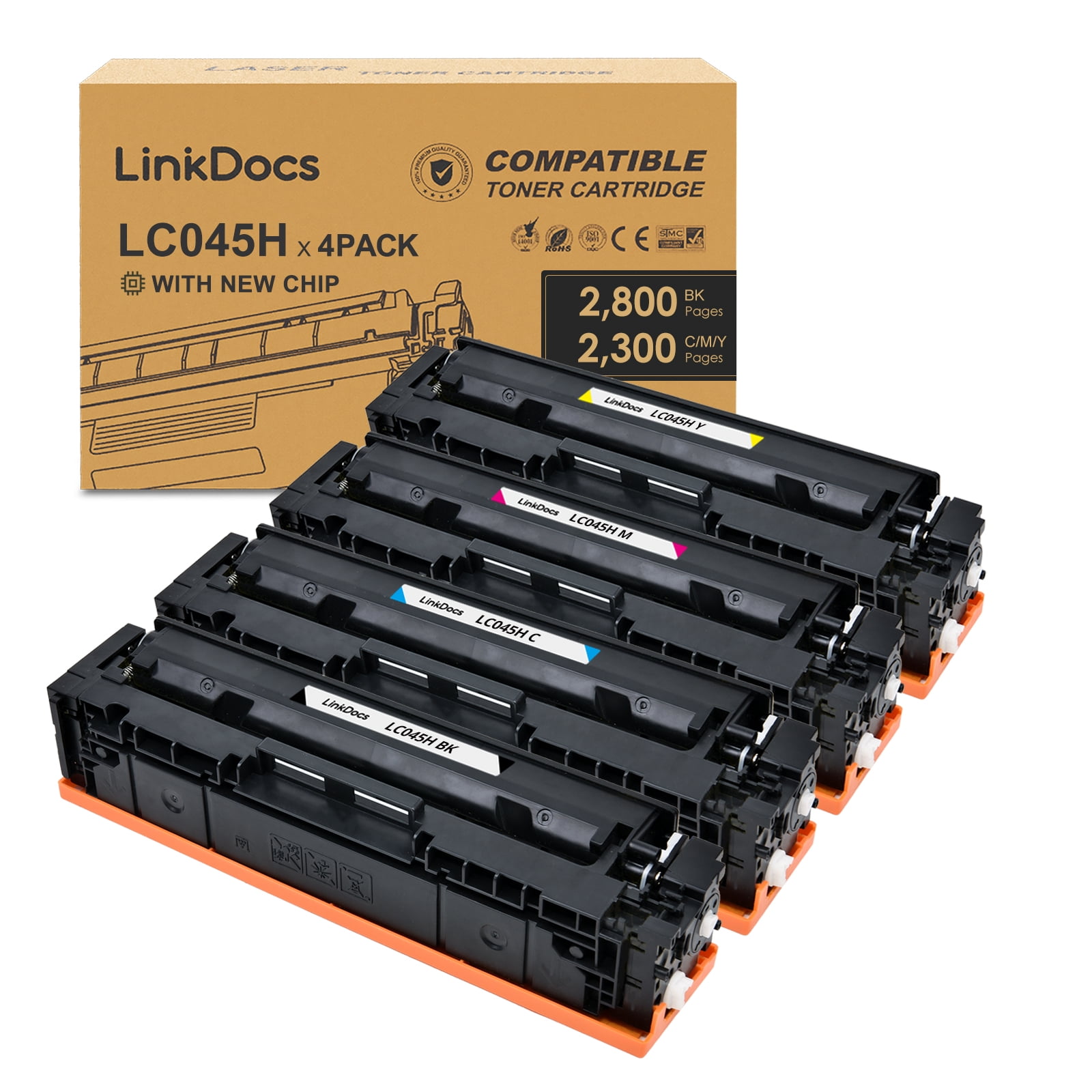 LinkDocs 045H Toner Cartridge Replacement for Canon 045 045H Toner ...