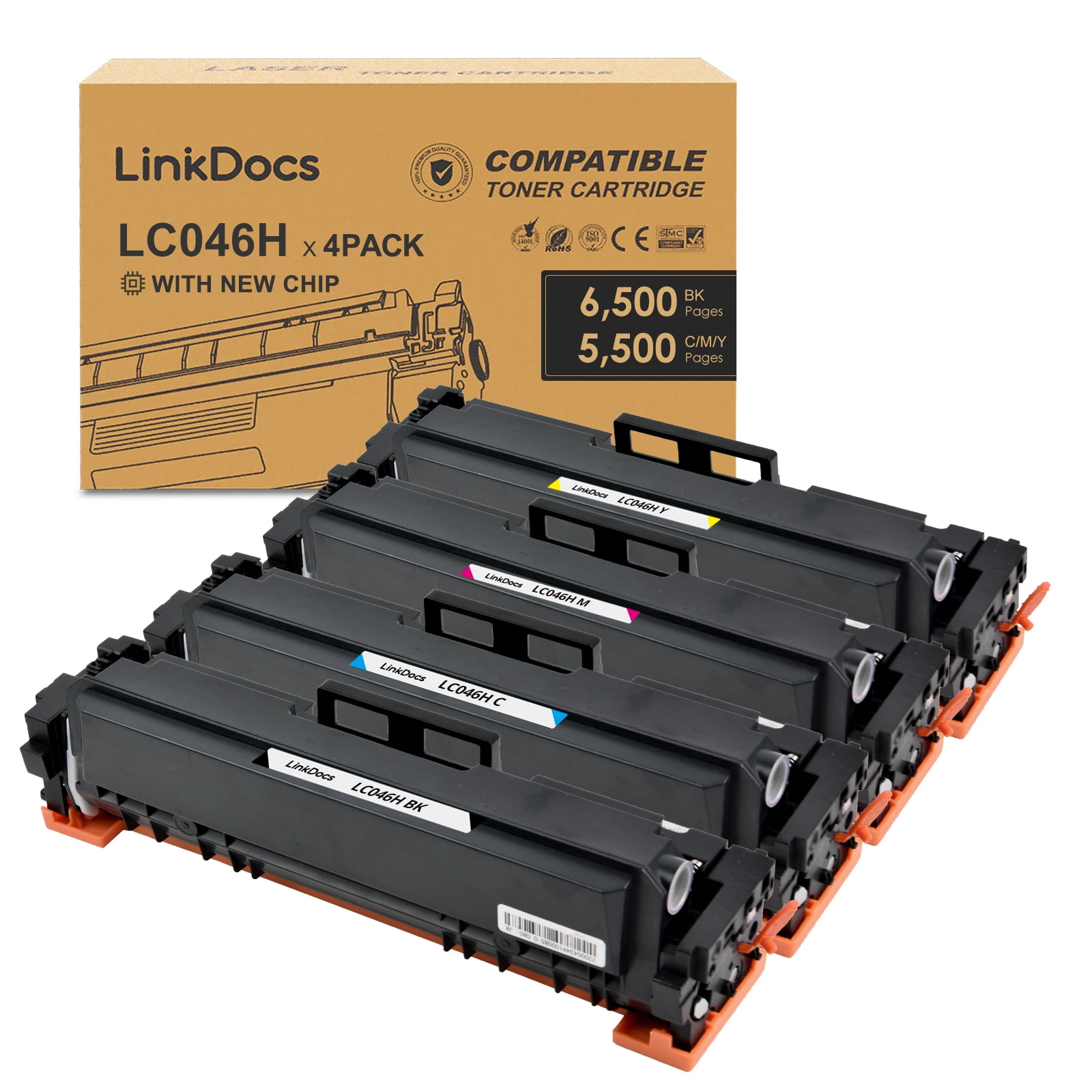 LinkDocs 046H Toner Cartridge Replacement for Canon 046H CRG046H Toner ...