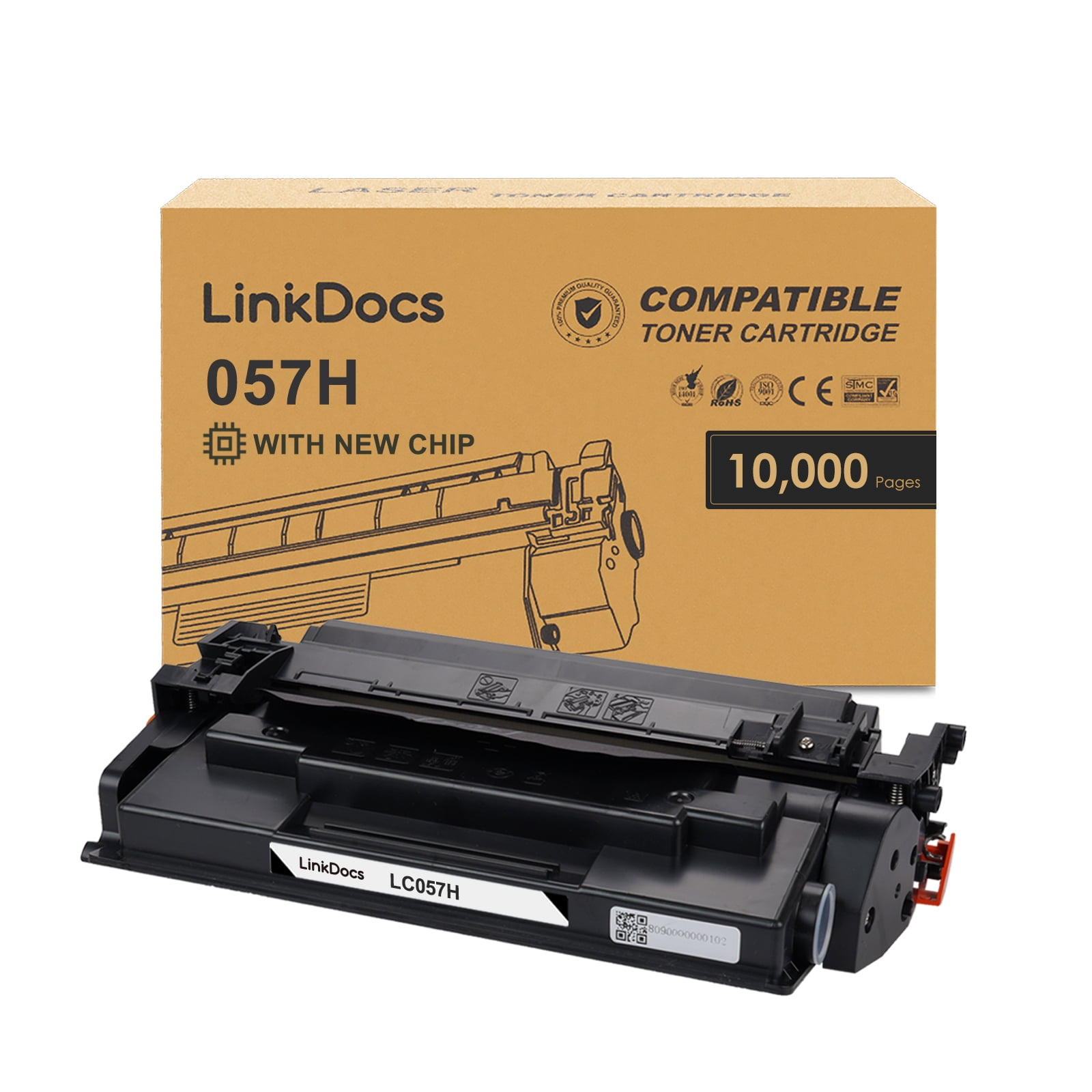 LinkDocs 057H Toner Cartridge Replacement for Canon 057H CRG-057H ...