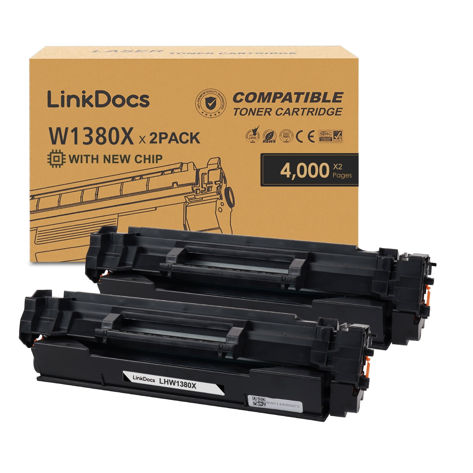 LinkDocs 138X Toner Cartridge Compatible for HP 138X W1380X Toner ...