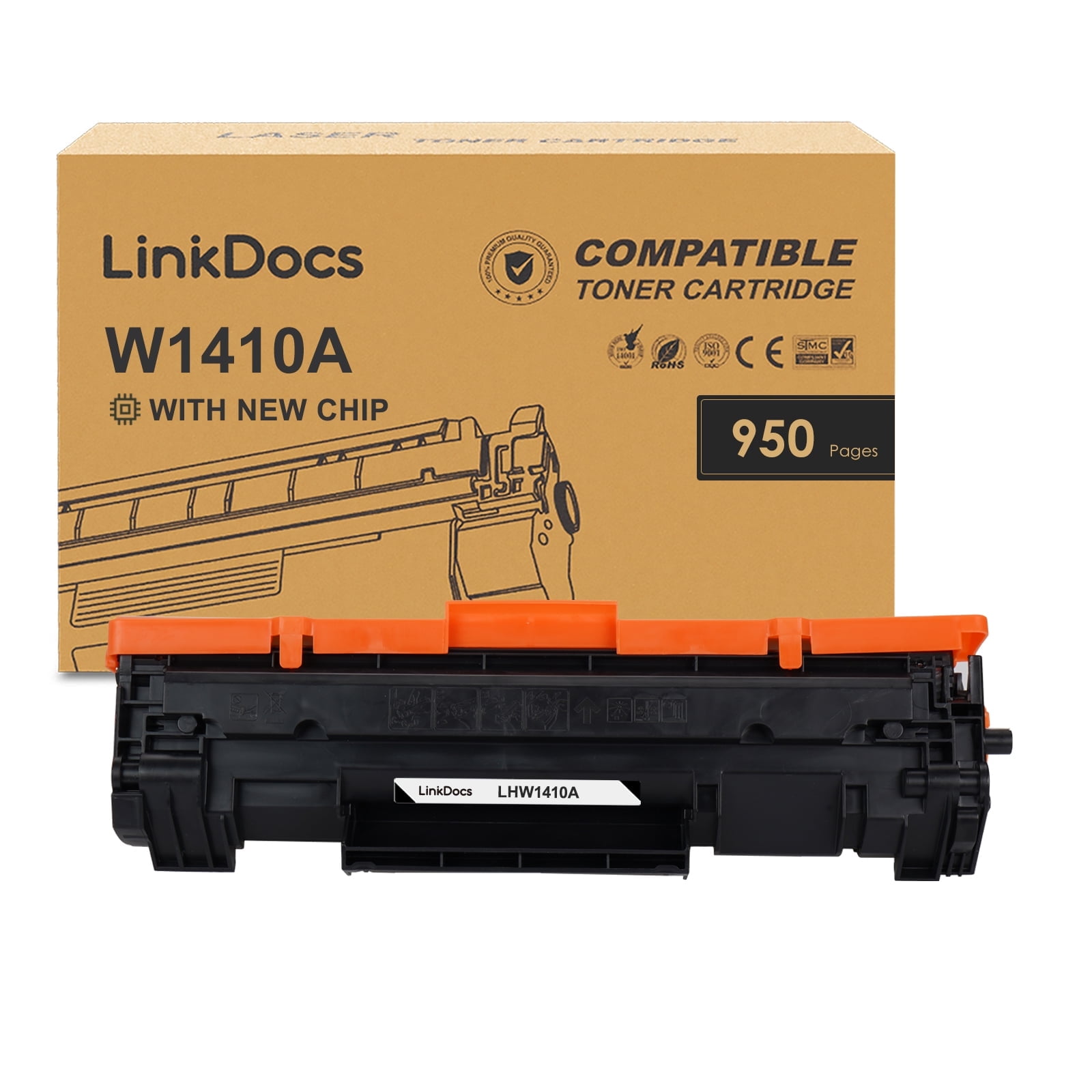 LinkDocs 141A Toner Cartridge Compatible for HP 141A W1410A Black Toner Cartridge (with new Chip ...