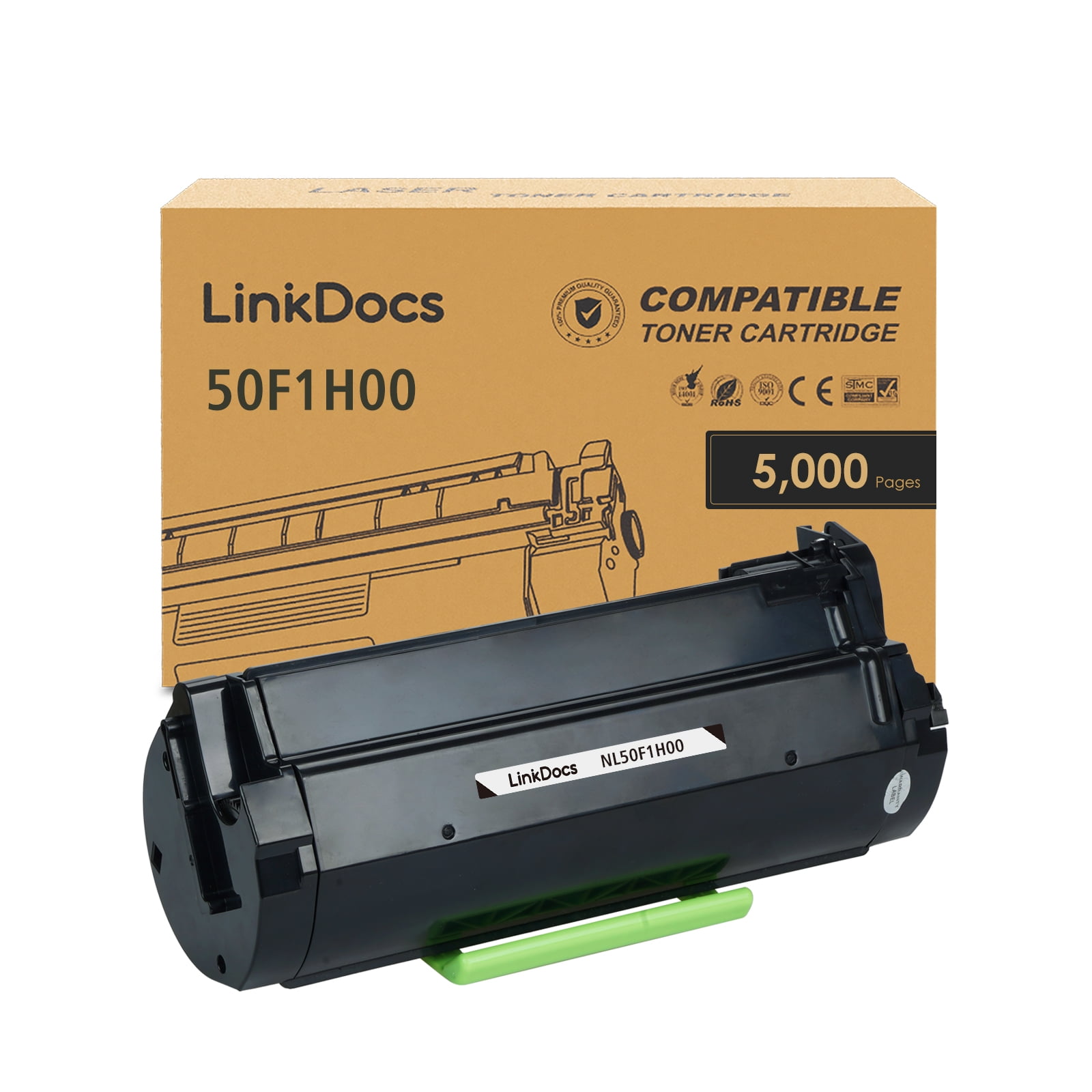LinkDocs 501H 50F1H00 High Yield Black Toner Cartridge for Lexmark ...