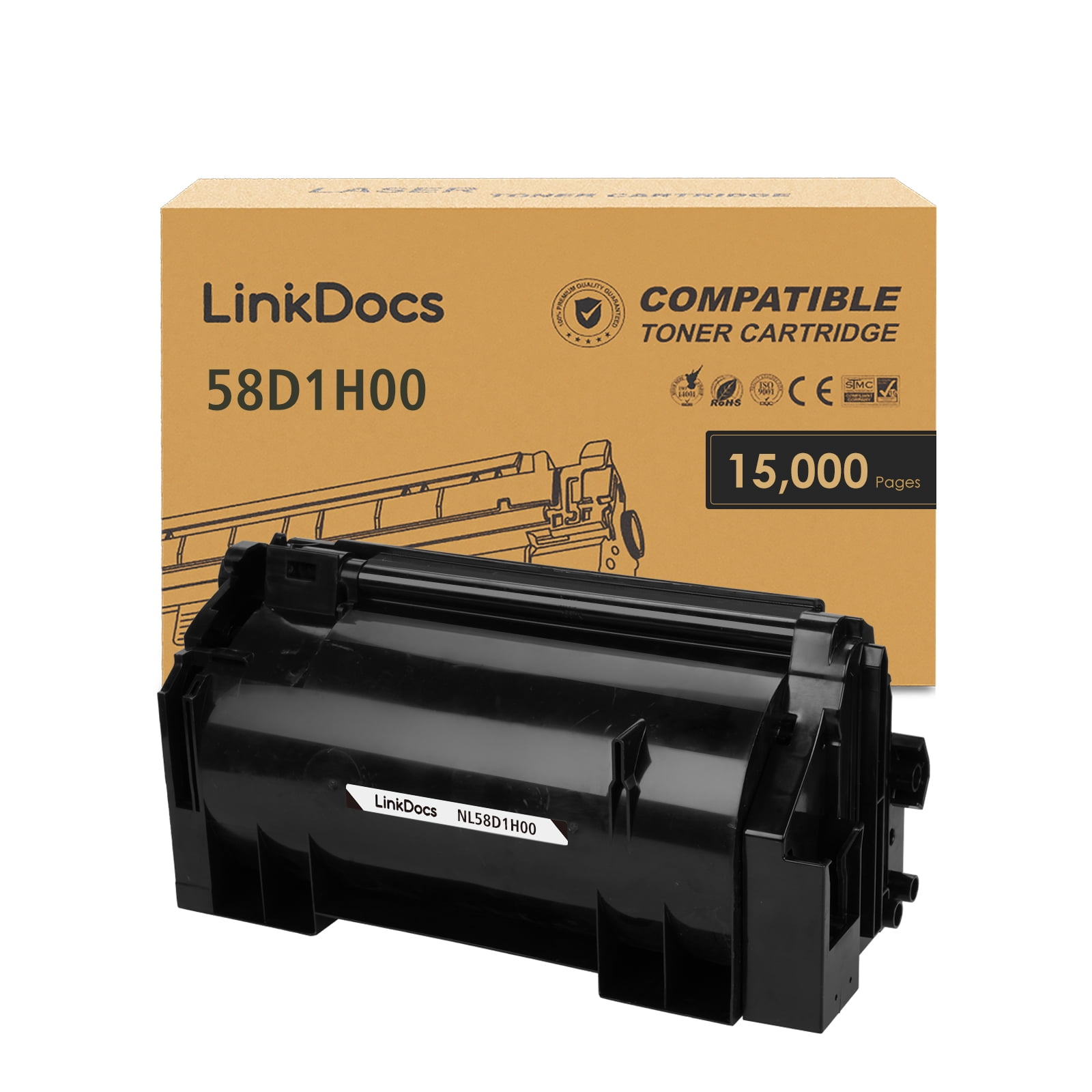 LinkDocs High Yield 58D1H00 Toner Cartridge, Black, Compatible with ...