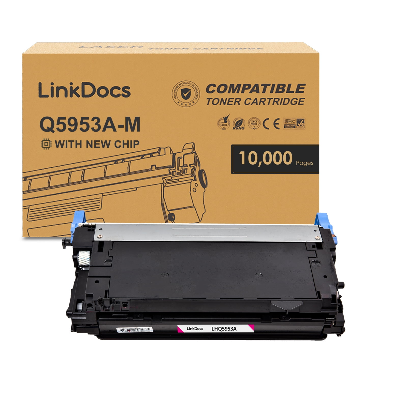 LinkDocs 643A Magenta Toner Cartridge Compatible for HP 643A M Q5953A ...