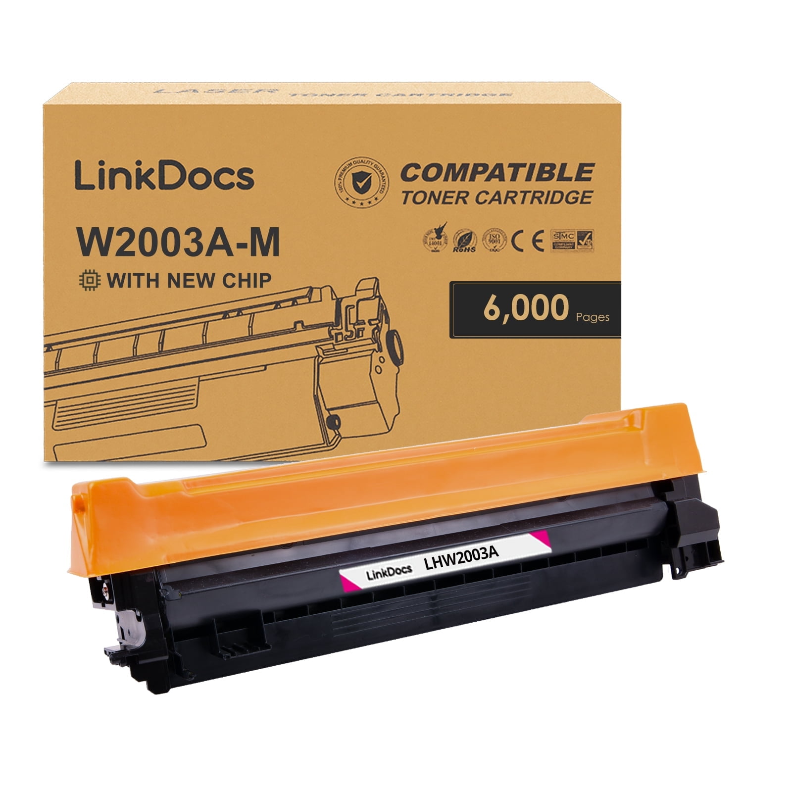 LinkDocs 658A Magenta Toner Cartridge (with New Chip) Compatible for HP ...