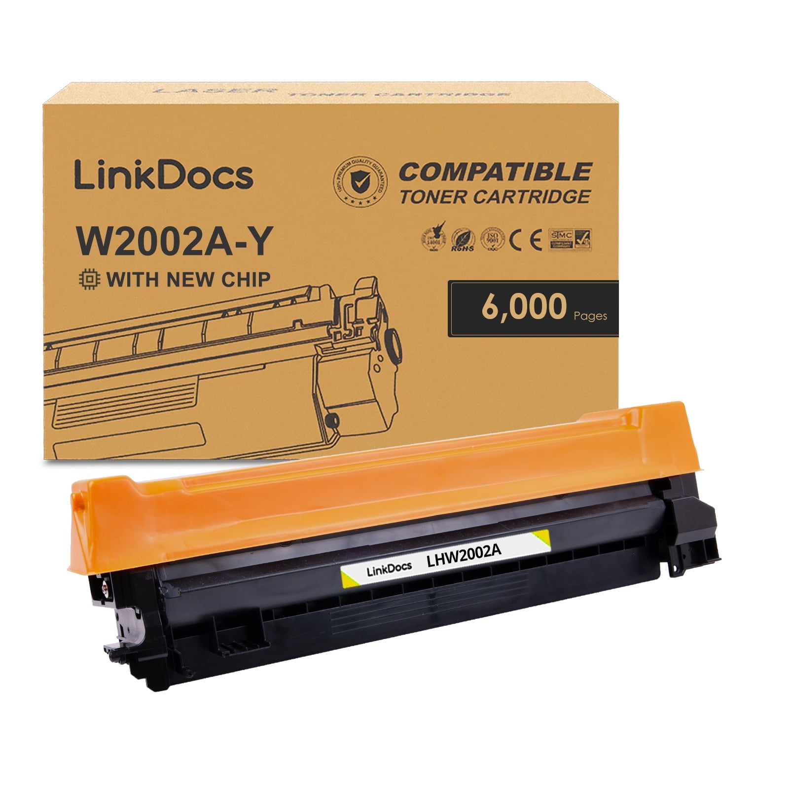 LinkDocs 658A Yellow Toner Cartridge (with New Chip) Compatible for HP ...