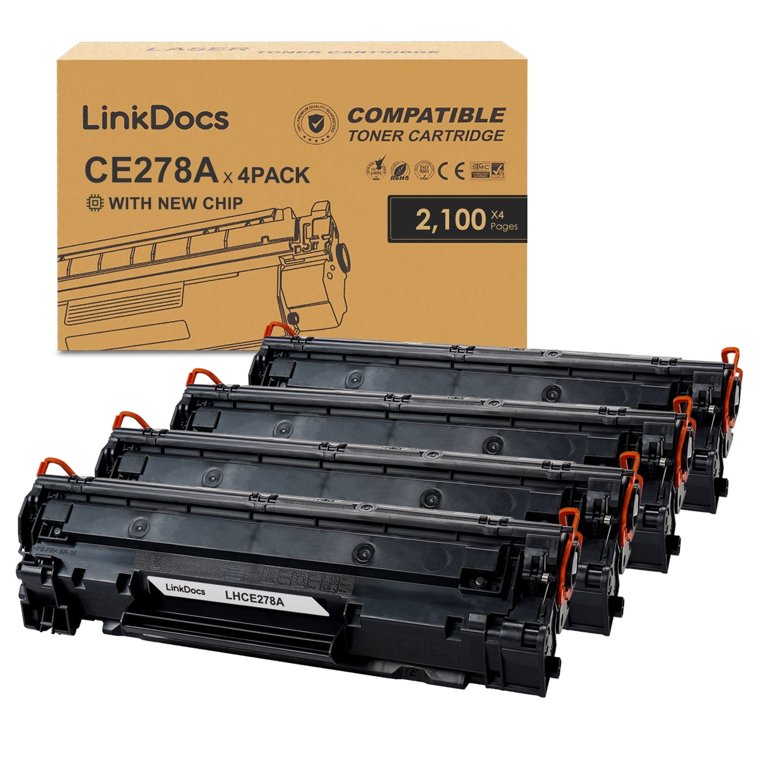 LinkDocs 78A CE278A Toner Cartridge Compatible for HP 78A, CE278A Toner ...