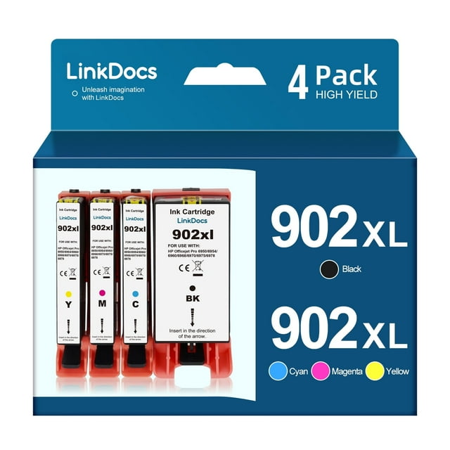902XL Compatible 902 902XL Ink Cartridges with Updated Chips used with ...