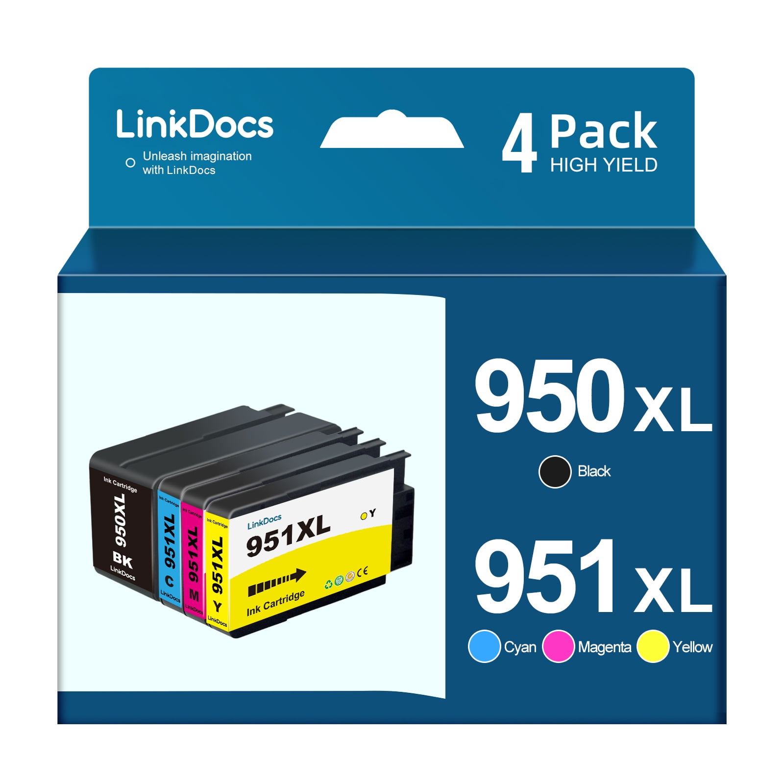 LinkDocs 950XL 951XL Compatible HP 950 951XL Ink Cartridge used with HP ...