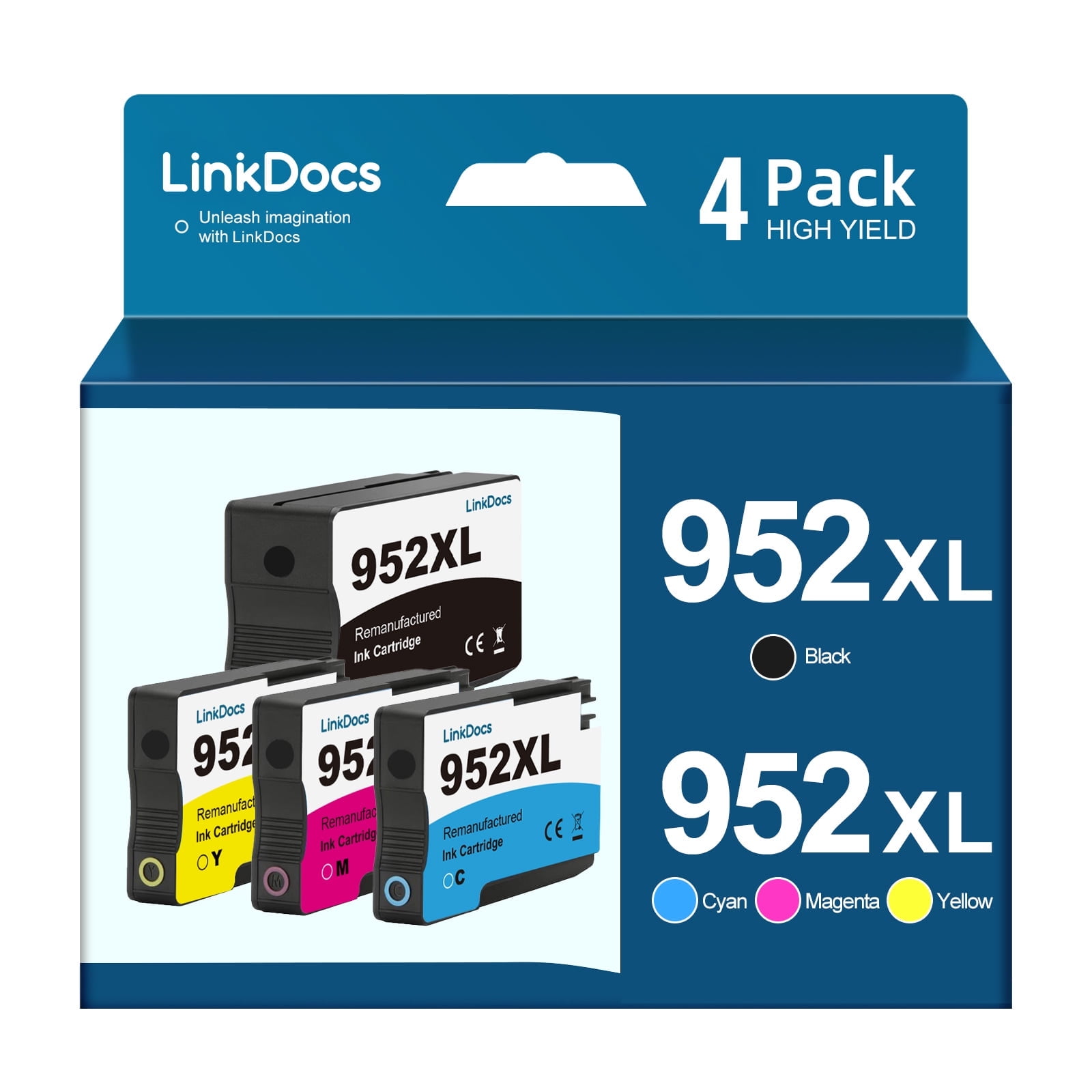 952XL replacement 952 952XL Ink Cartridges with Upgraded new chip used ...